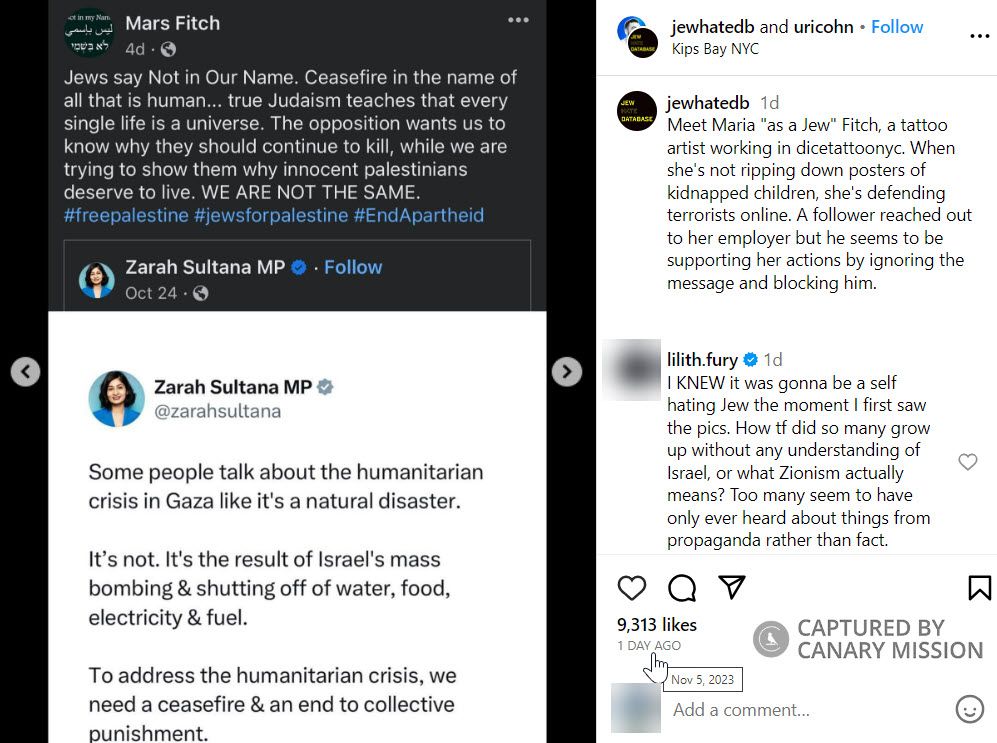 Maria Fitch - Canary Mission