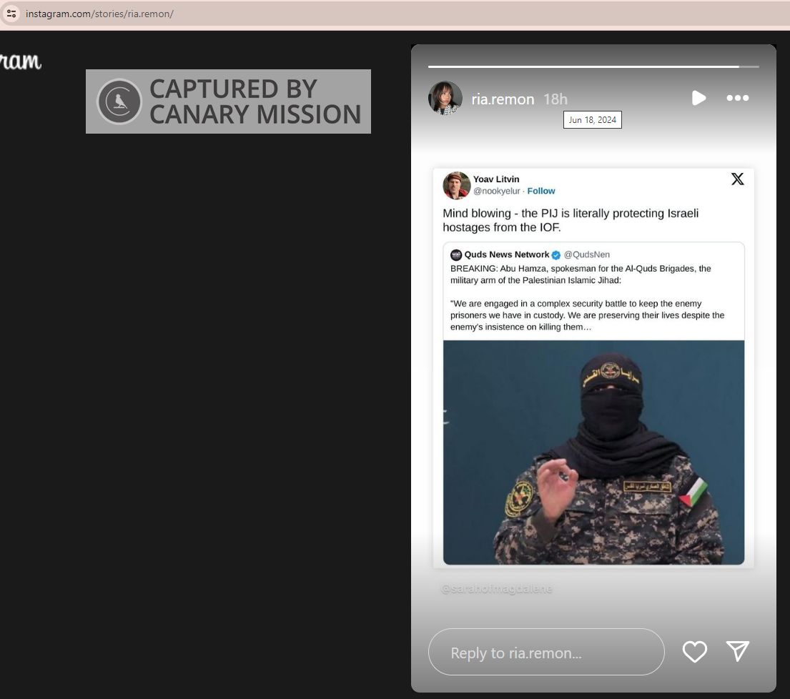 Maria Remon-Sanchez - Canary Mission