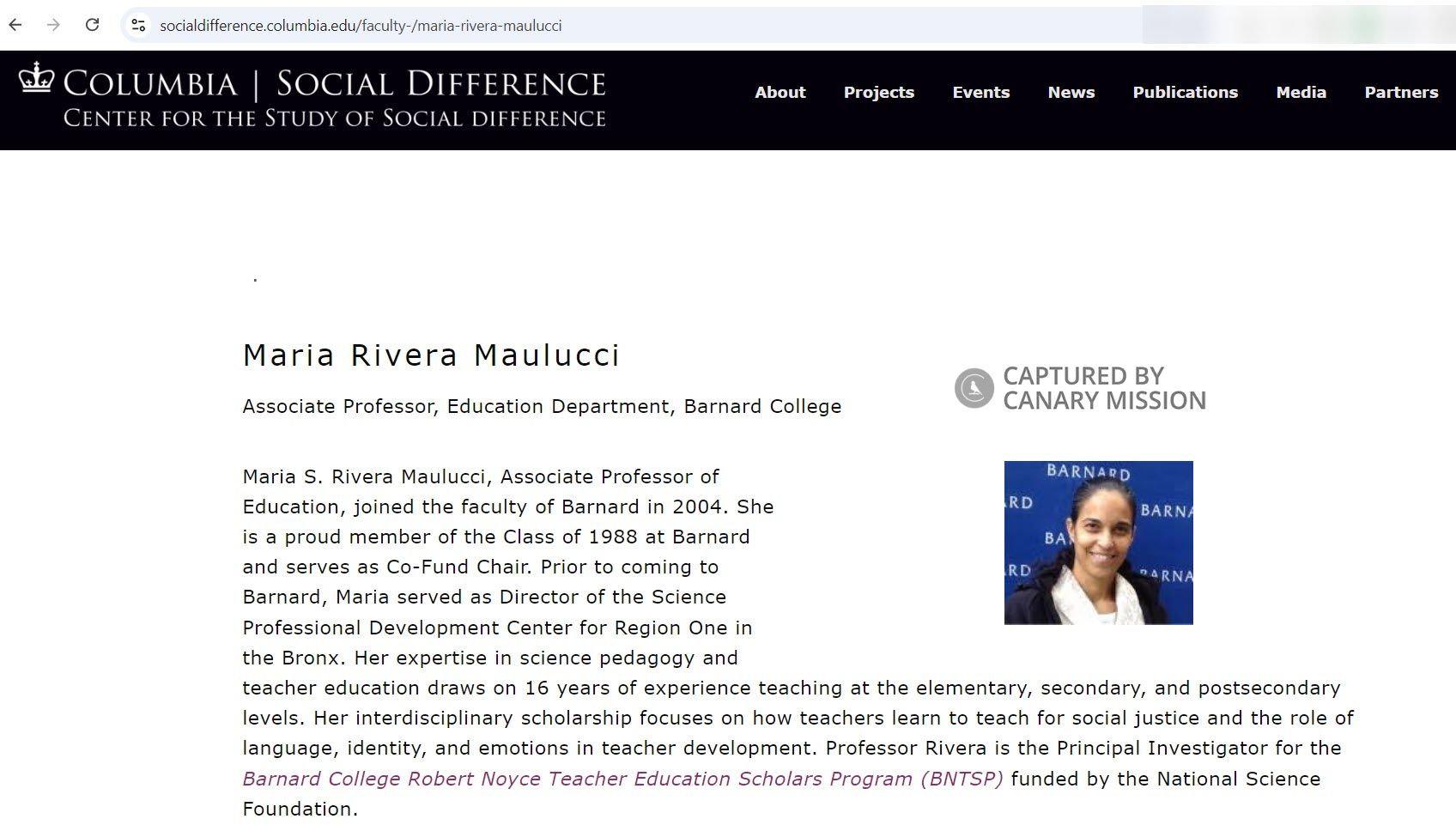 Maria Rivera Maulucci - Canary Mission