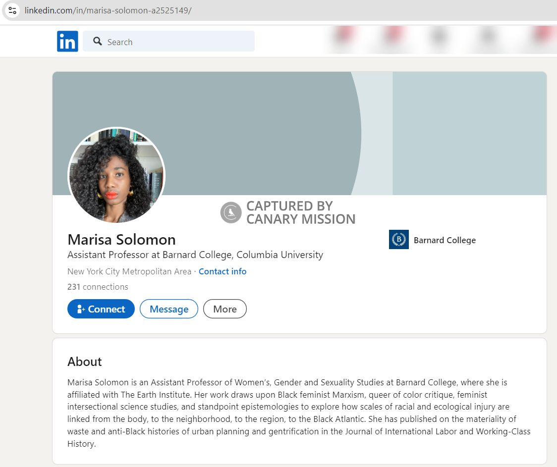 Marisa Solomon - Canary Mission