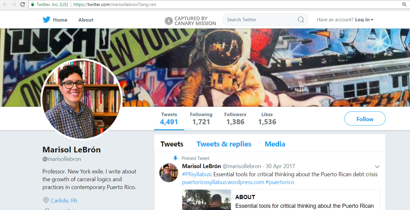 Marisol LeBron - Canary Mission