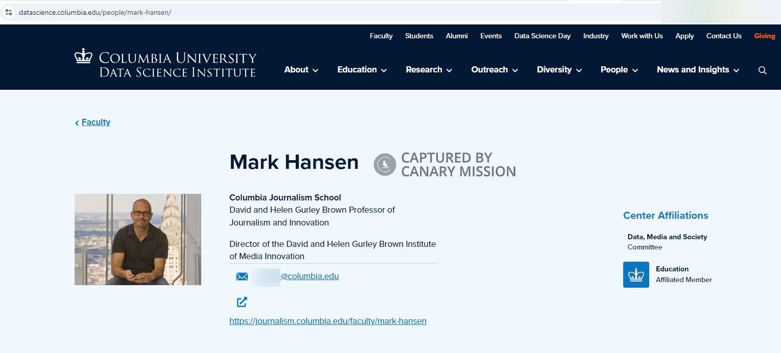 Mark Hansen - Canary Mission
