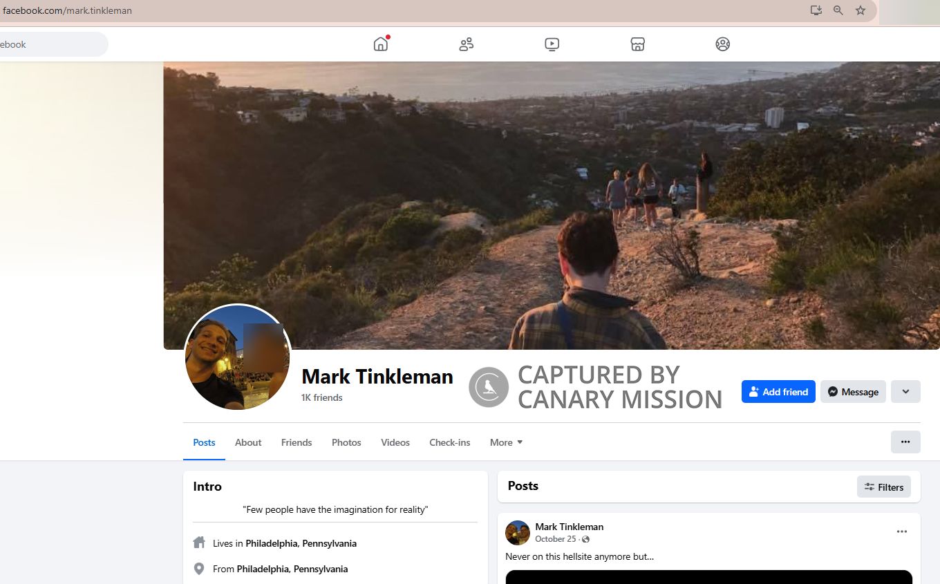 Mark Tinkleman - Canary Mission