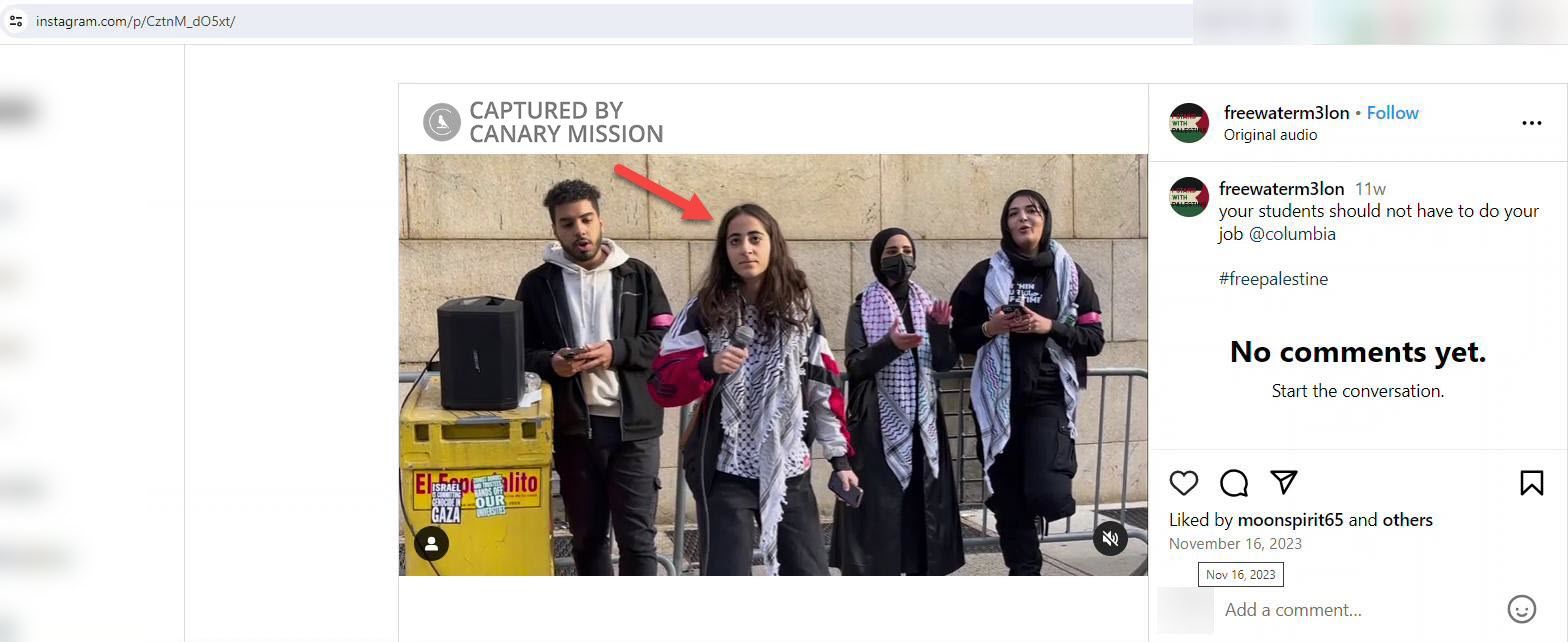 Maryam Alwan - Canary Mission