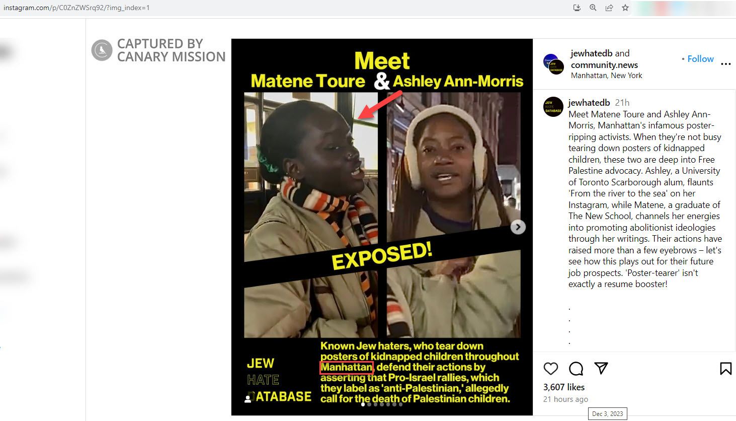 Matene Toure - Canary Mission