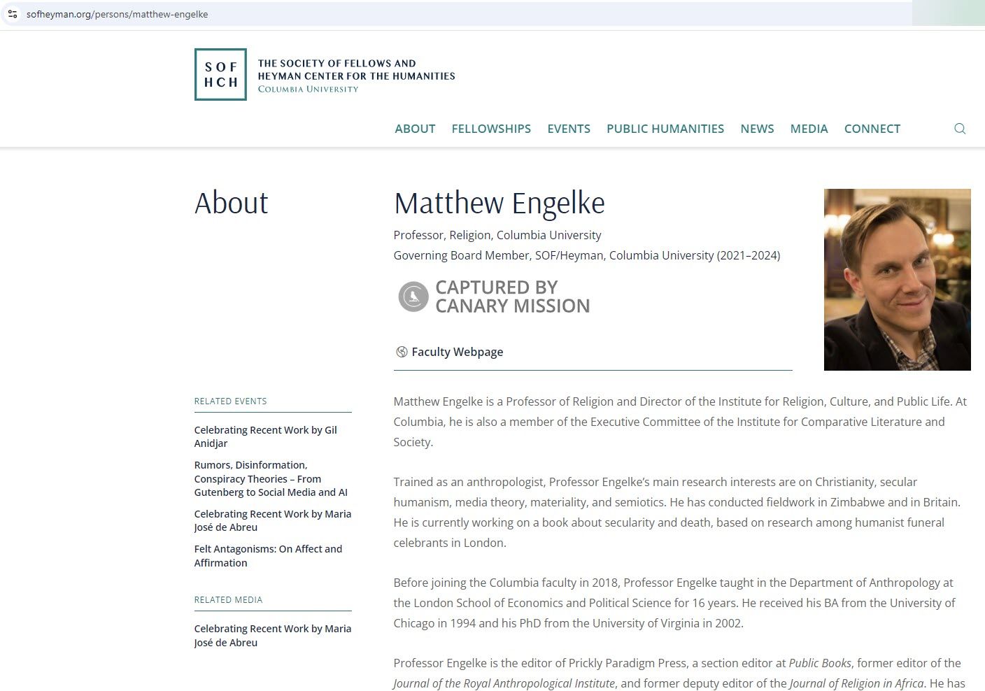 Matthew Engelke - Canary Mission