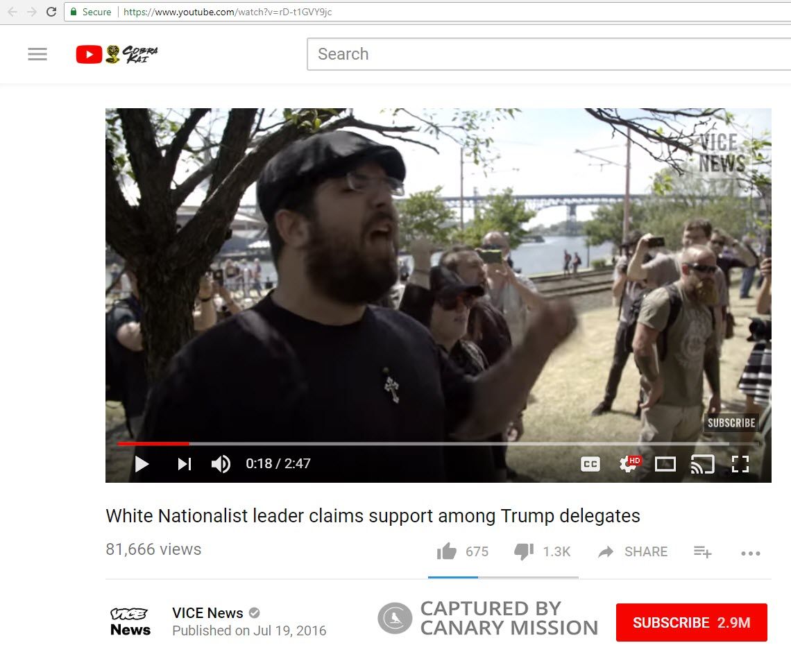 Matthew Heimbach - Canary Mission