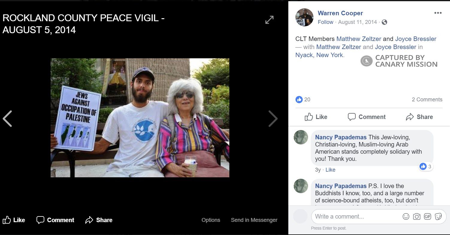 Matthew Zeltzer - Canary Mission