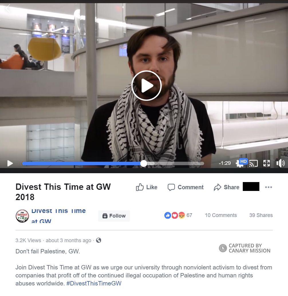 Matthew Zimmer - Canary Mission