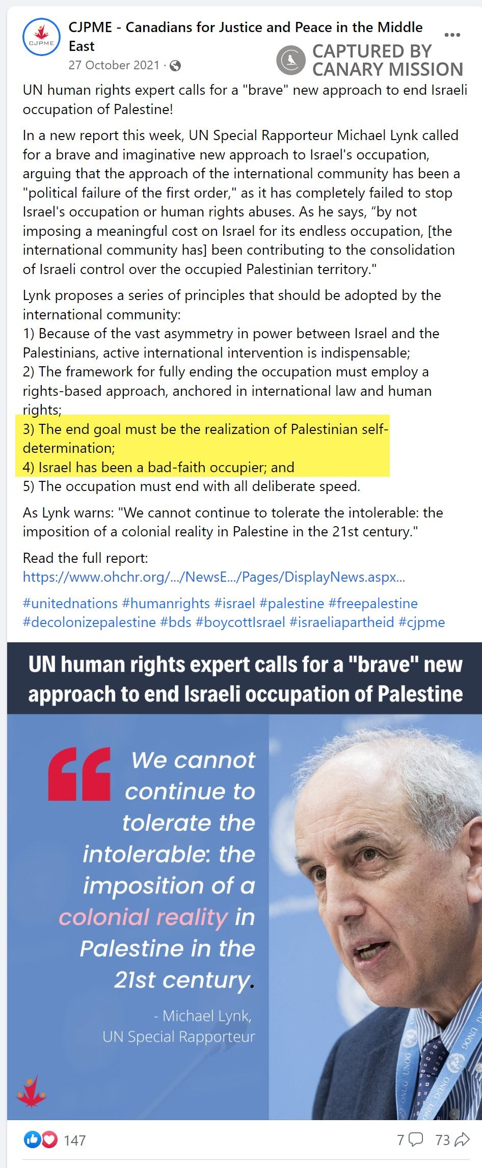 Michael Lynk - Canary Mission