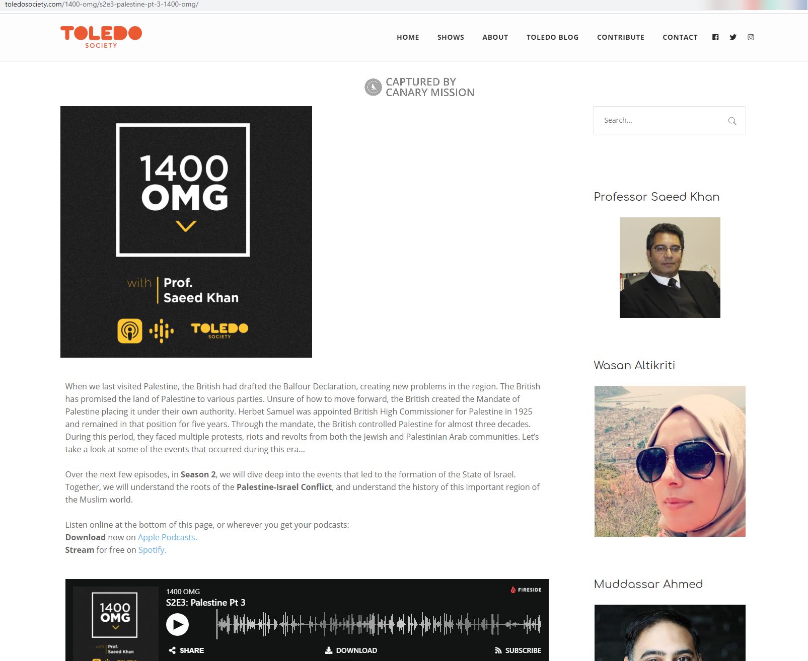 Moeed Ahmad - Canary Mission