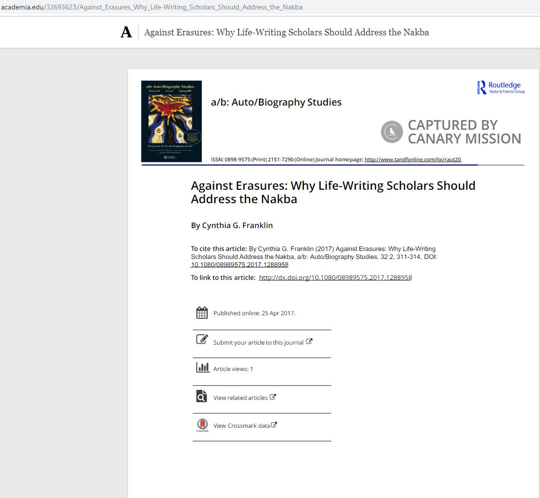 Monisha Das Gupta - Canary Mission