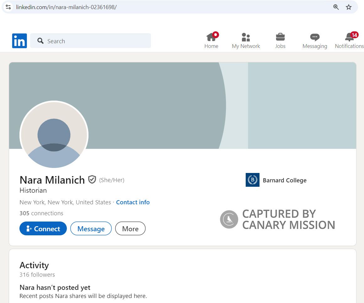 Nara Milanich - Canary Mission