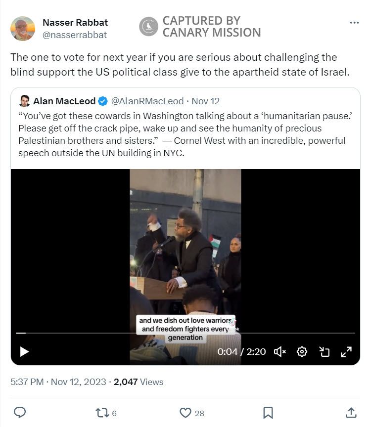 Nasser Rabbat - Canary Mission