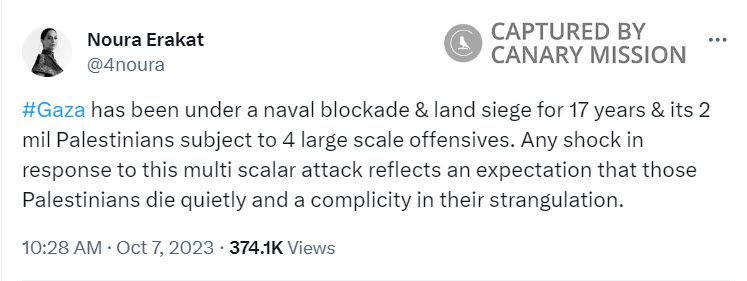 Noura Erakat - Canary Mission