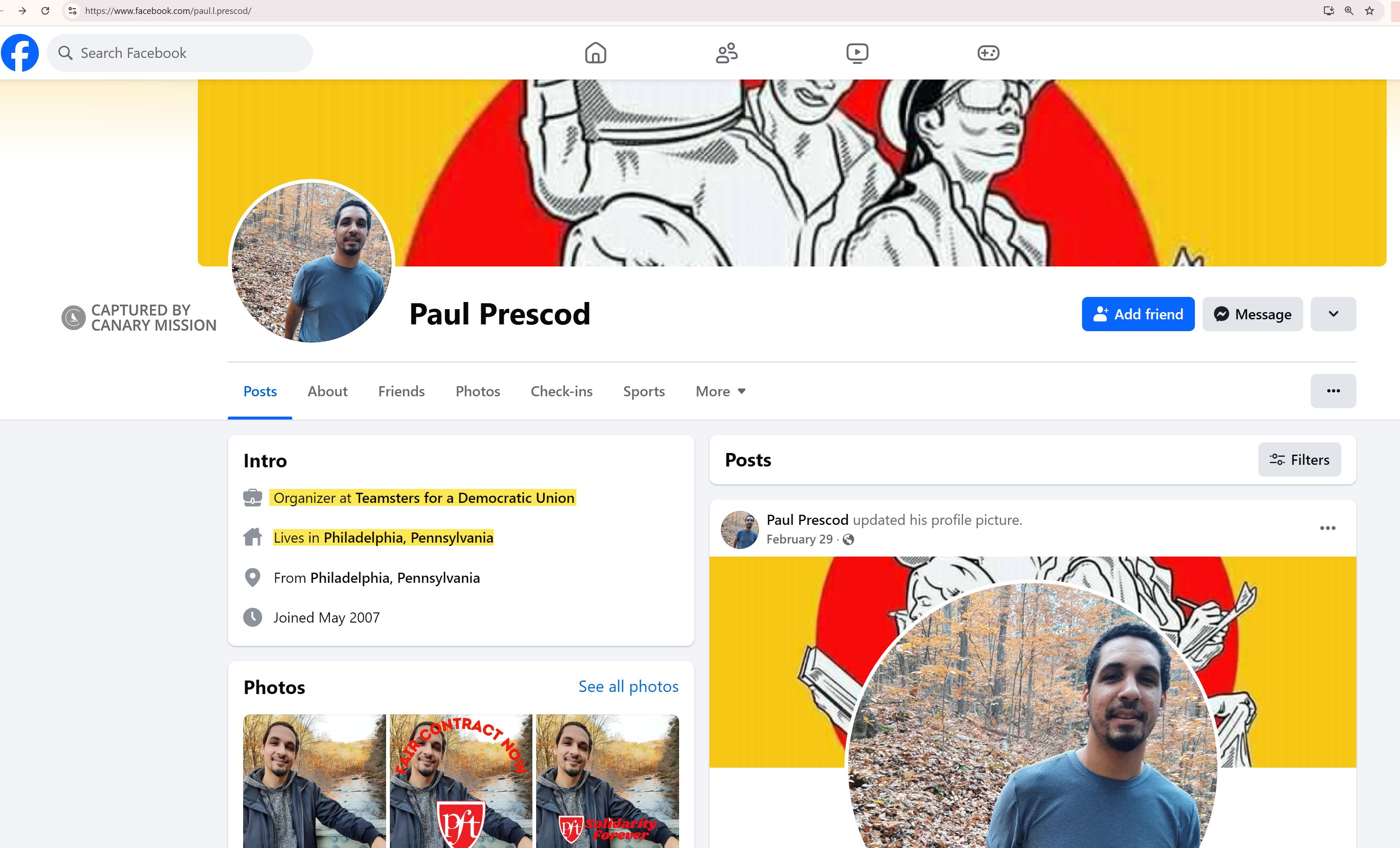 Paul Prescod - Canary Mission