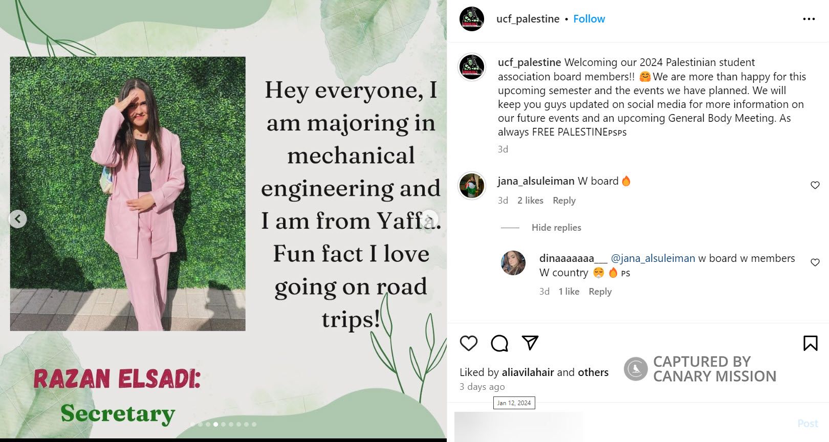 Razan Elsadi - Canary Mission