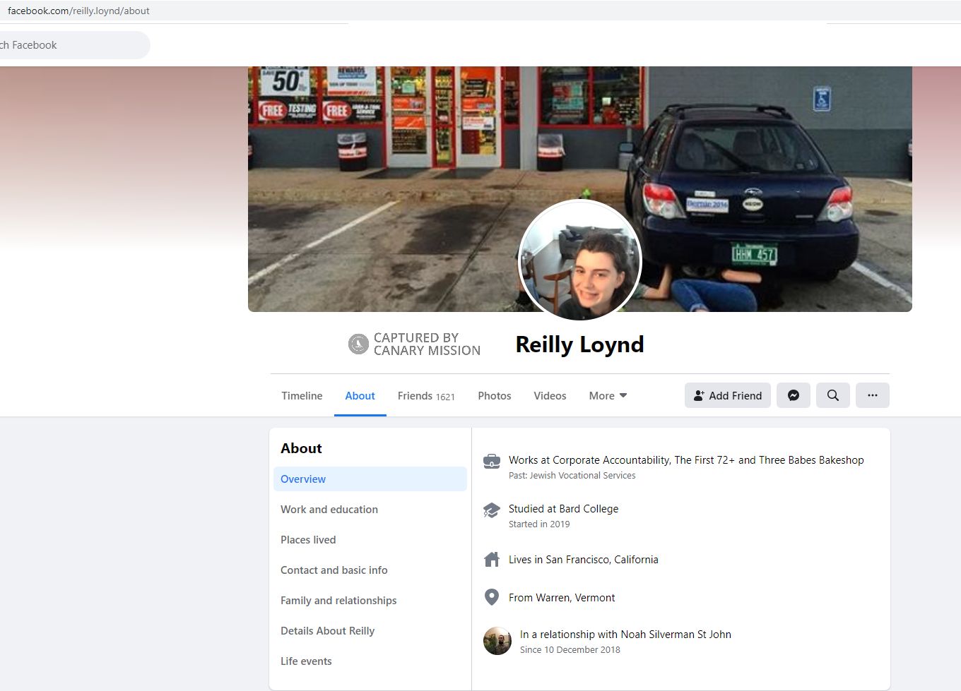 Reilly Loynd - Canary Mission