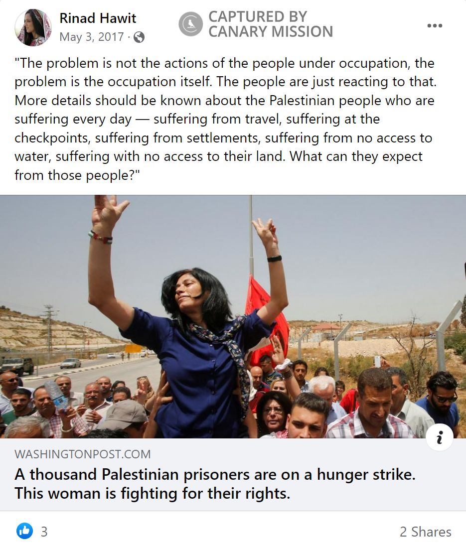 Rinad Hawit - Canary Mission