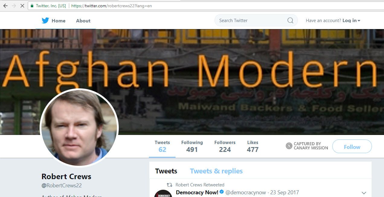 Robert Crews - Canary Mission