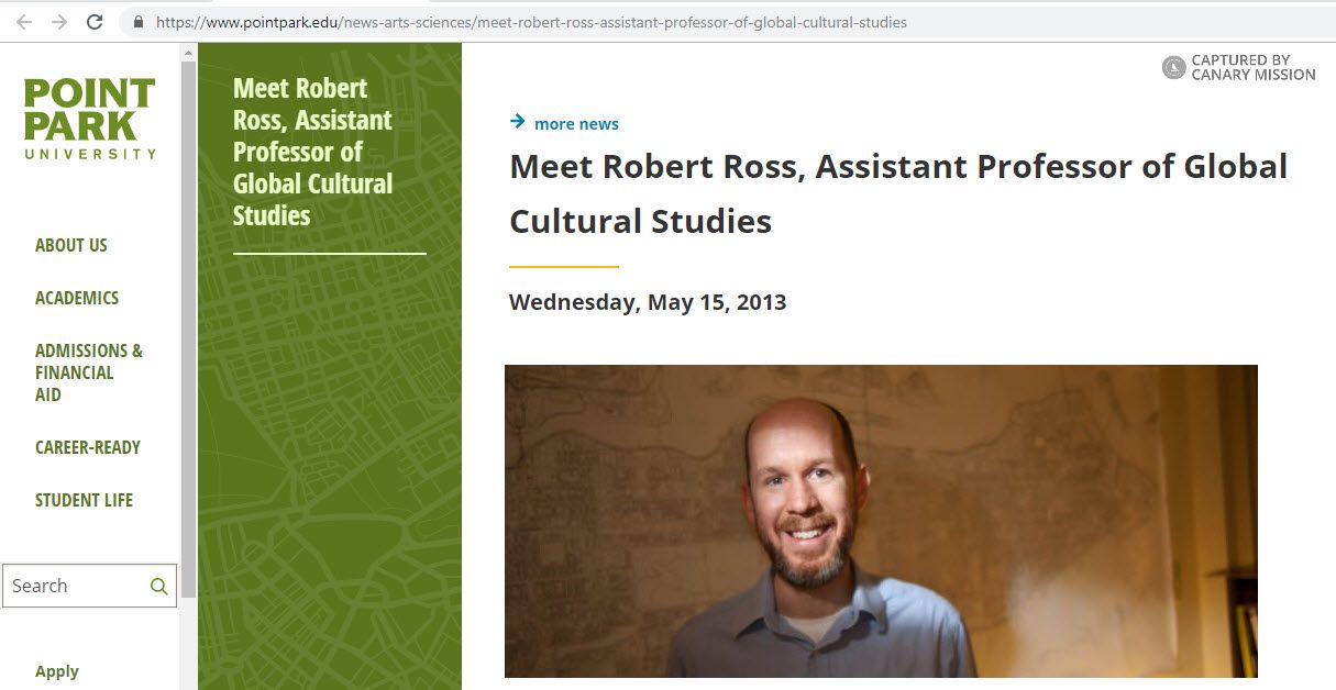 Robert Ross - Canary Mission