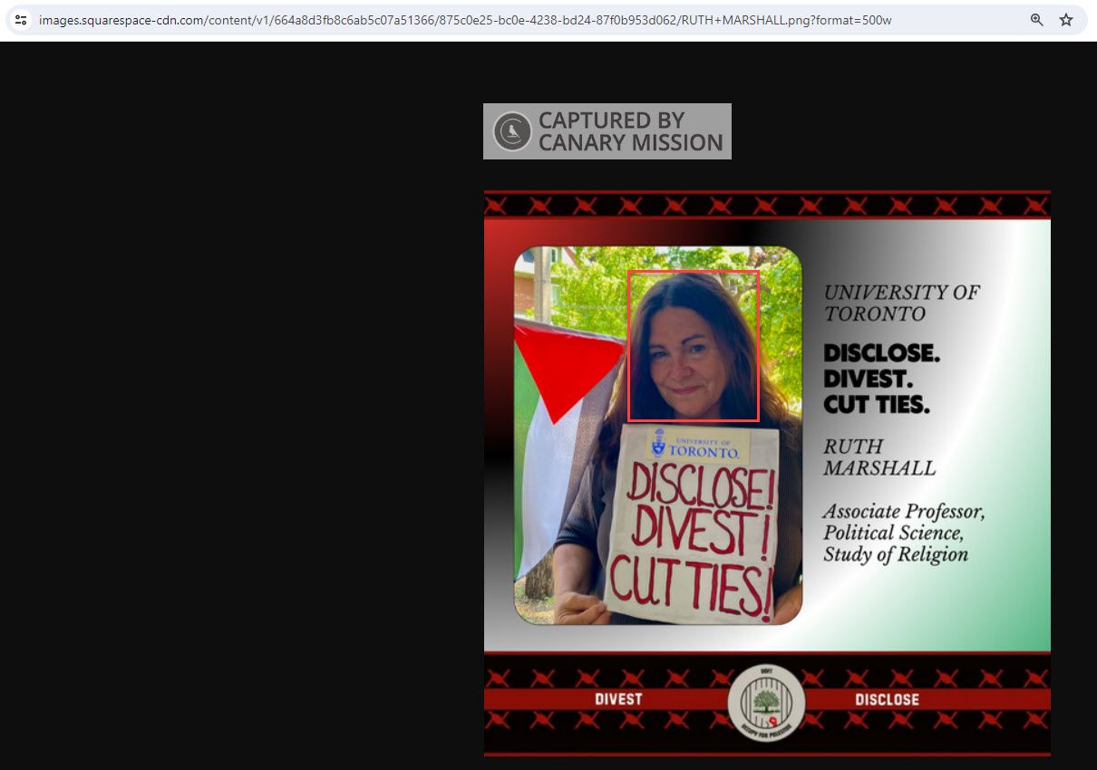 Ruth Marshall - Canary Mission