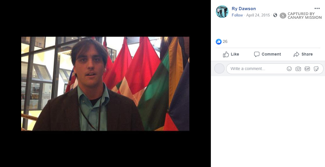 Ryan Dawson - Canary Mission