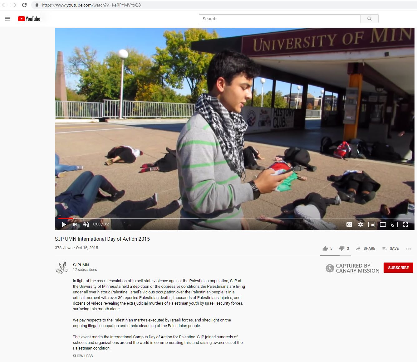 Students For Justice In Palestine - Canary Mission