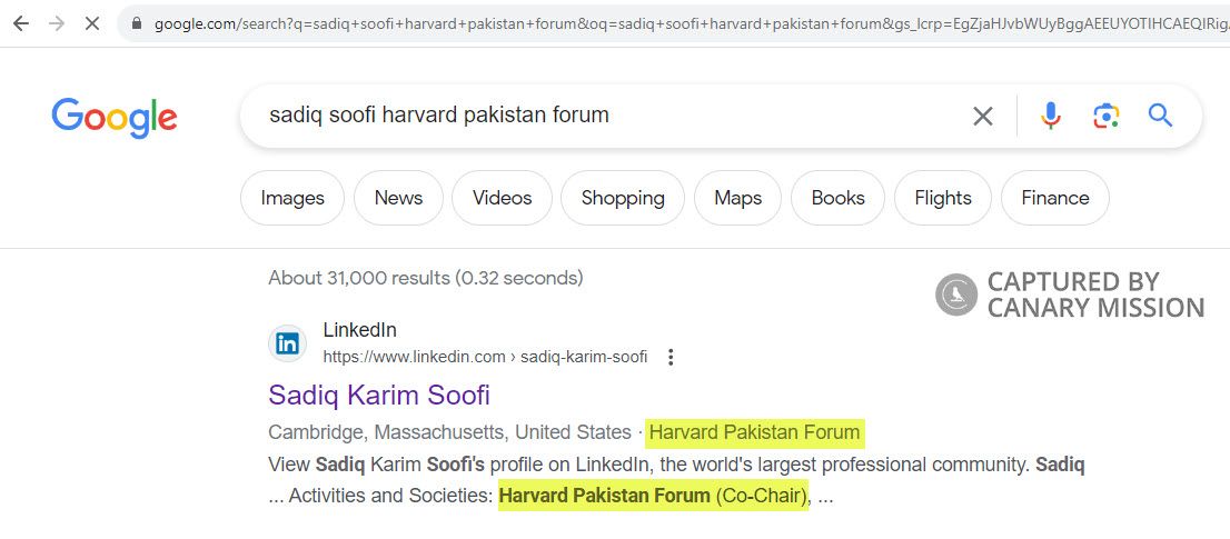 Sadiq Soofi - Canary Mission