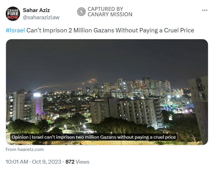 Sahar Aziz - Canary Mission