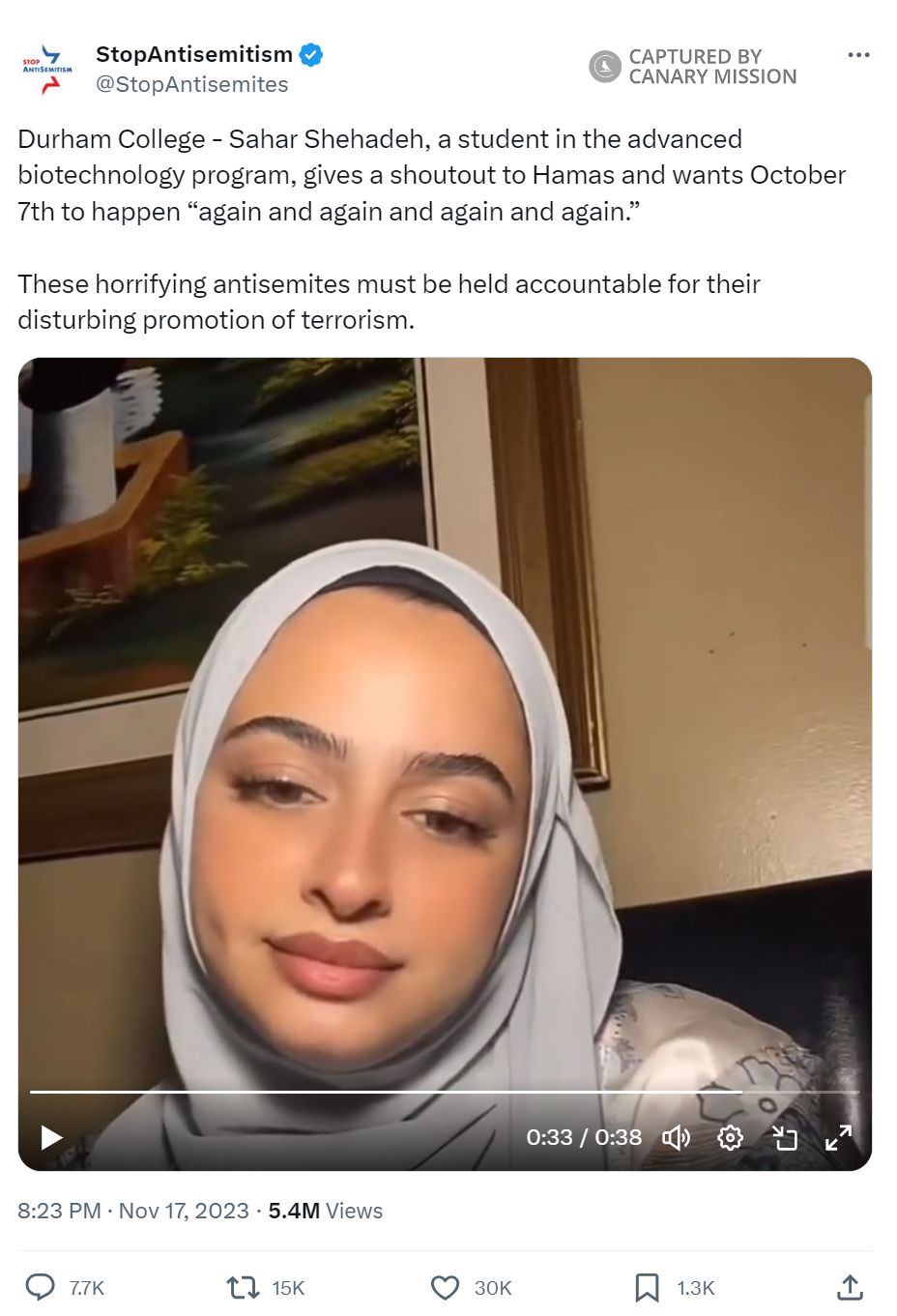 Sahar Shehadeh - Canary Mission