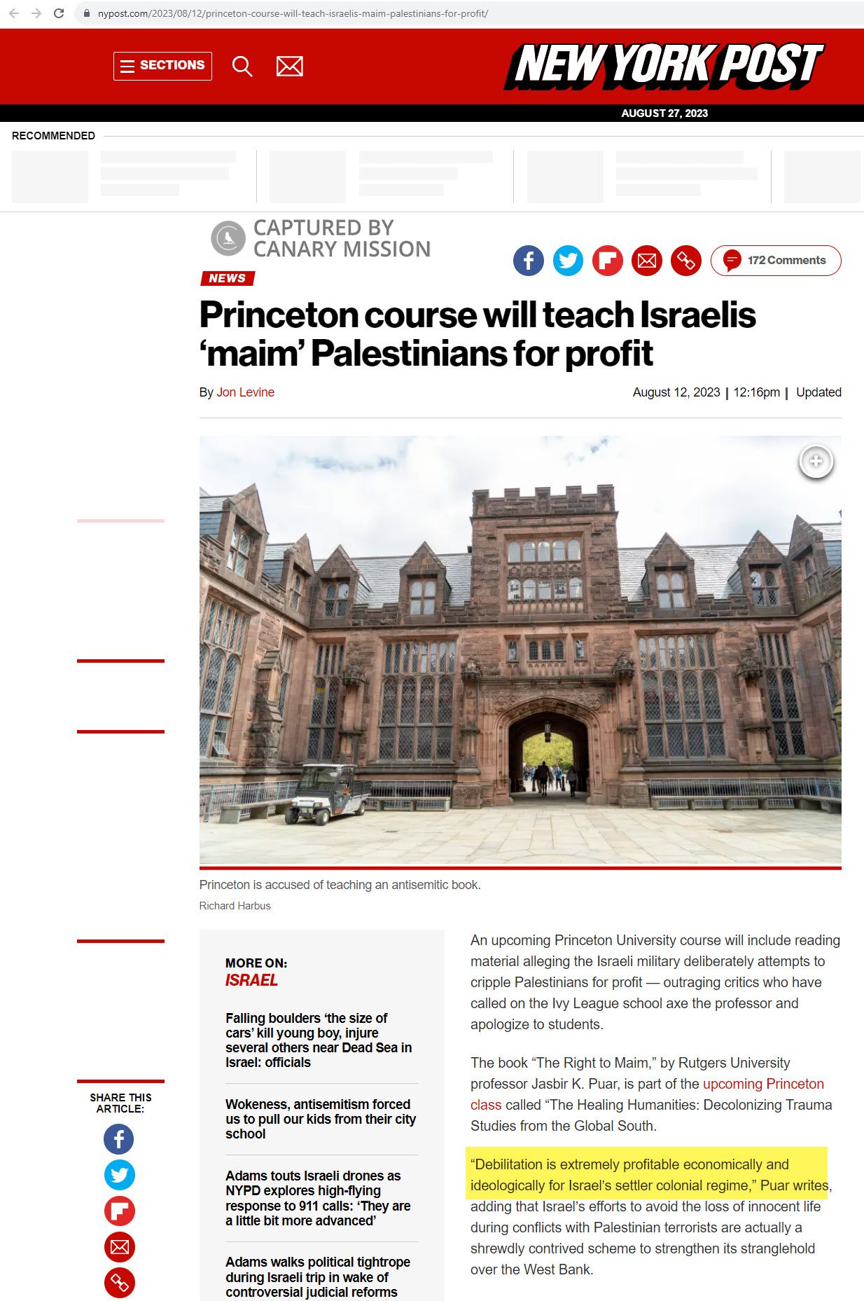 Satyel Larson - Canary Mission