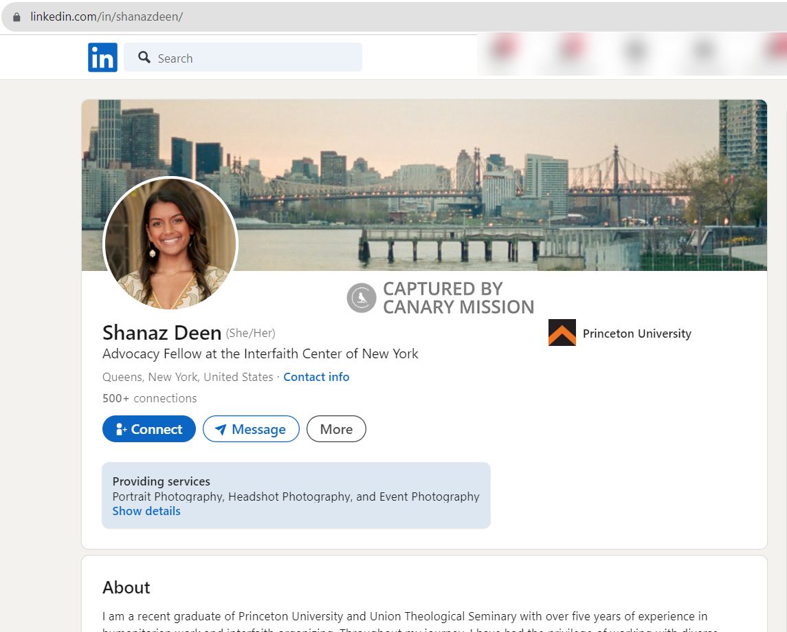 Shanaz Deen - Canary Mission