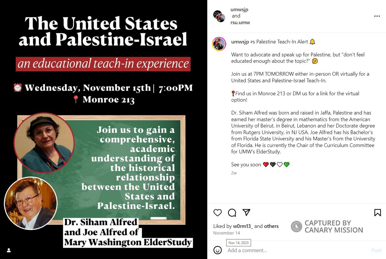 Siham Alfred - Canary Mission