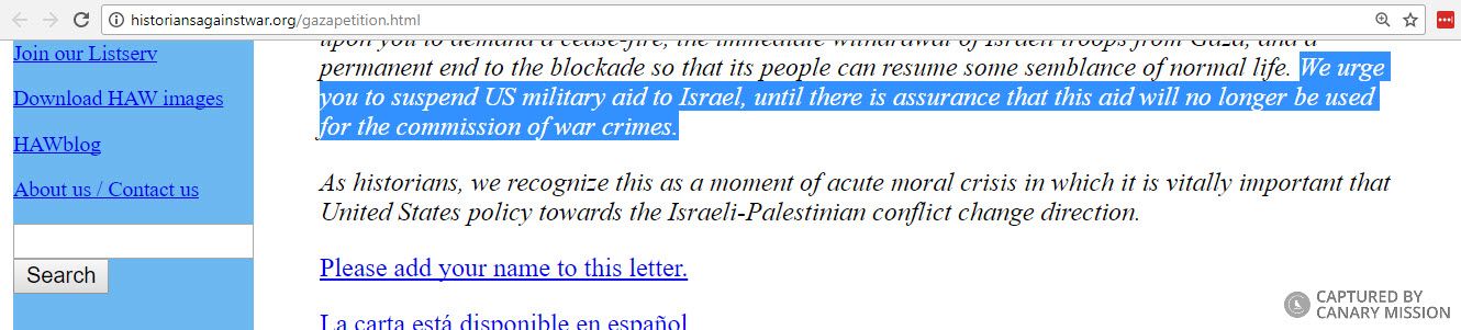 Steven Hahn - Canary Mission