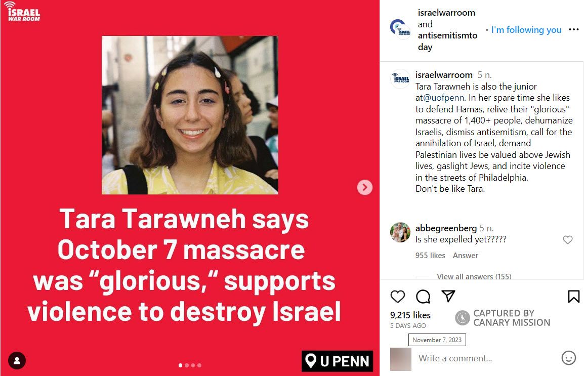 Tara Tarawneh - Canary Mission