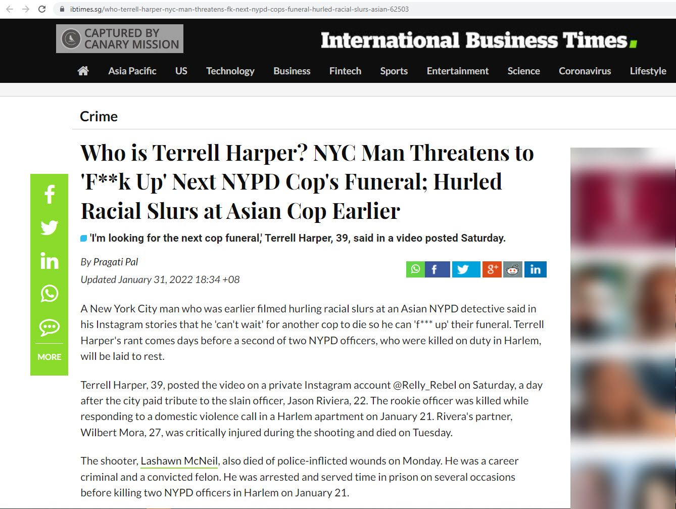 Terrell Harper - Canary Mission