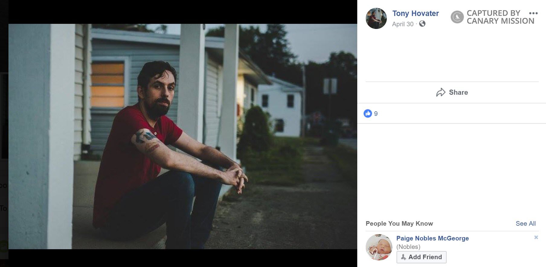 Tony Hovater - Canary Mission