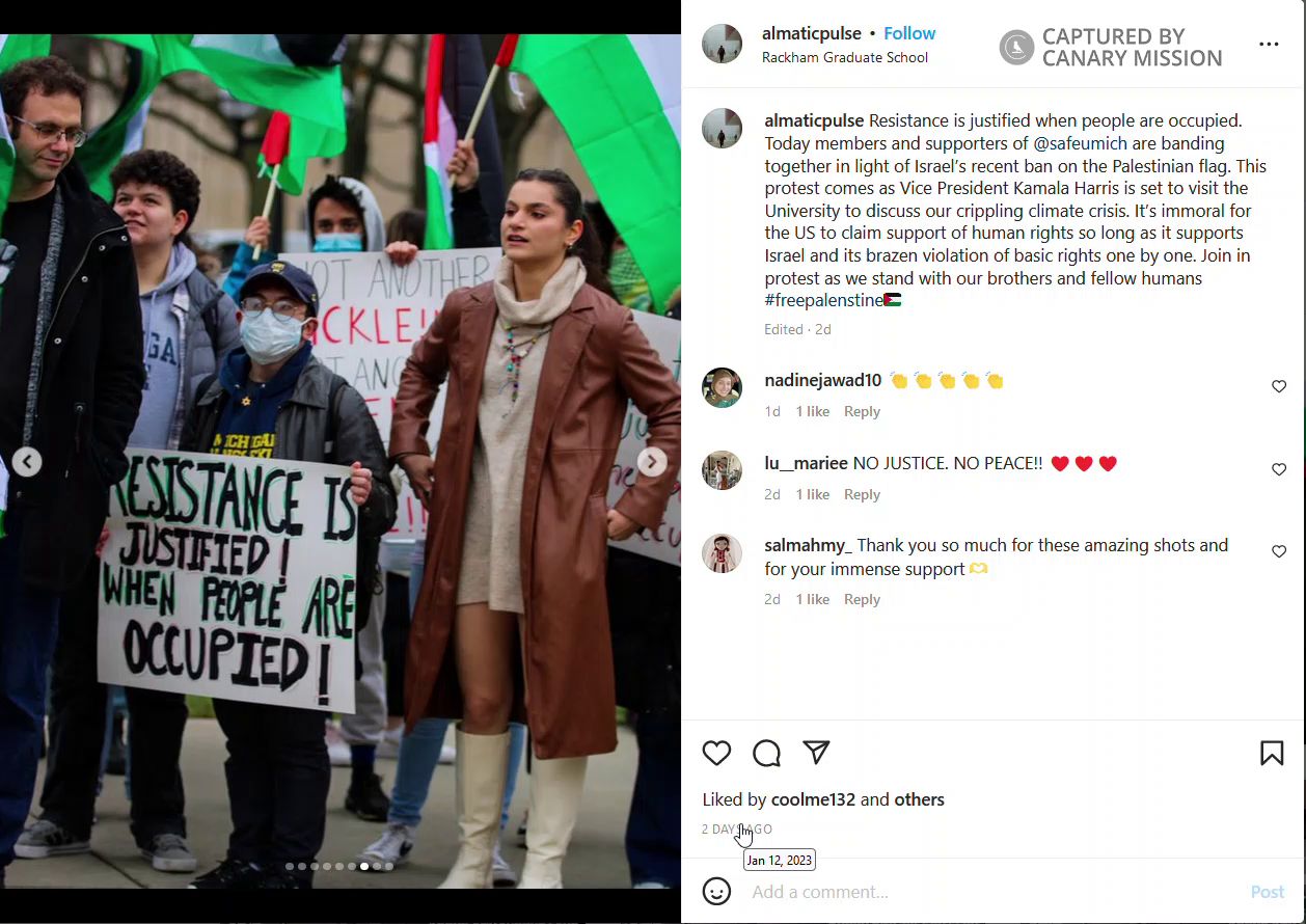 Lina Mahmoud - Canary Mission