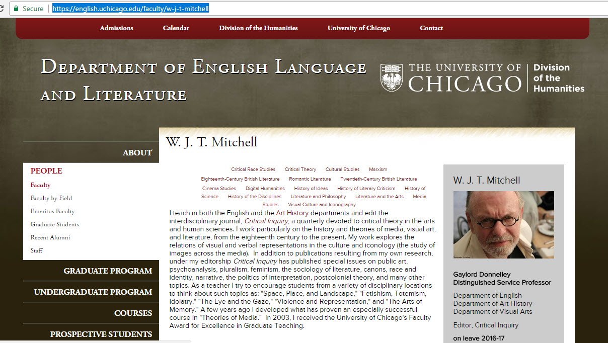 WJT Mitchell - Canary Mission