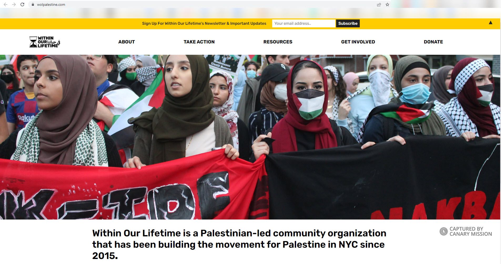 Within Our Lifetime - Canary Mission