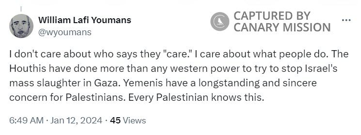 William Youmans - Canary Mission