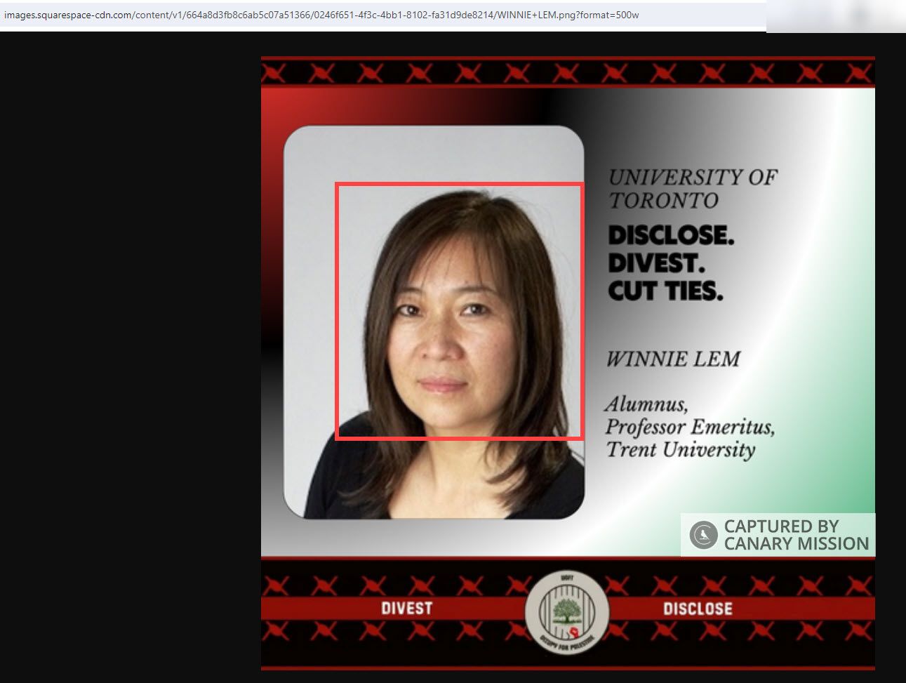 Winnie Lem - Canary Mission