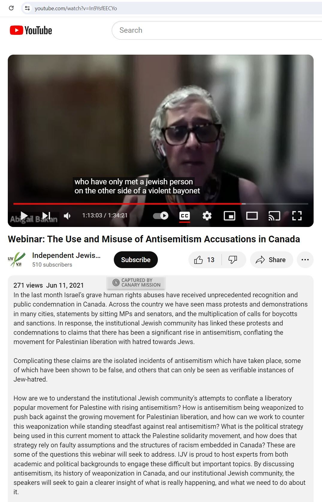 Abigail Bakan - Canary Mission