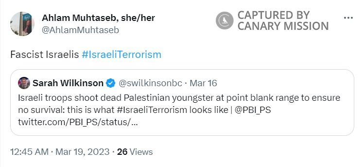 Ahlam Muhtaseb - Canary Mission