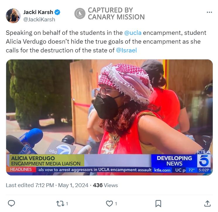 Alicia Verdugo - Canary Mission