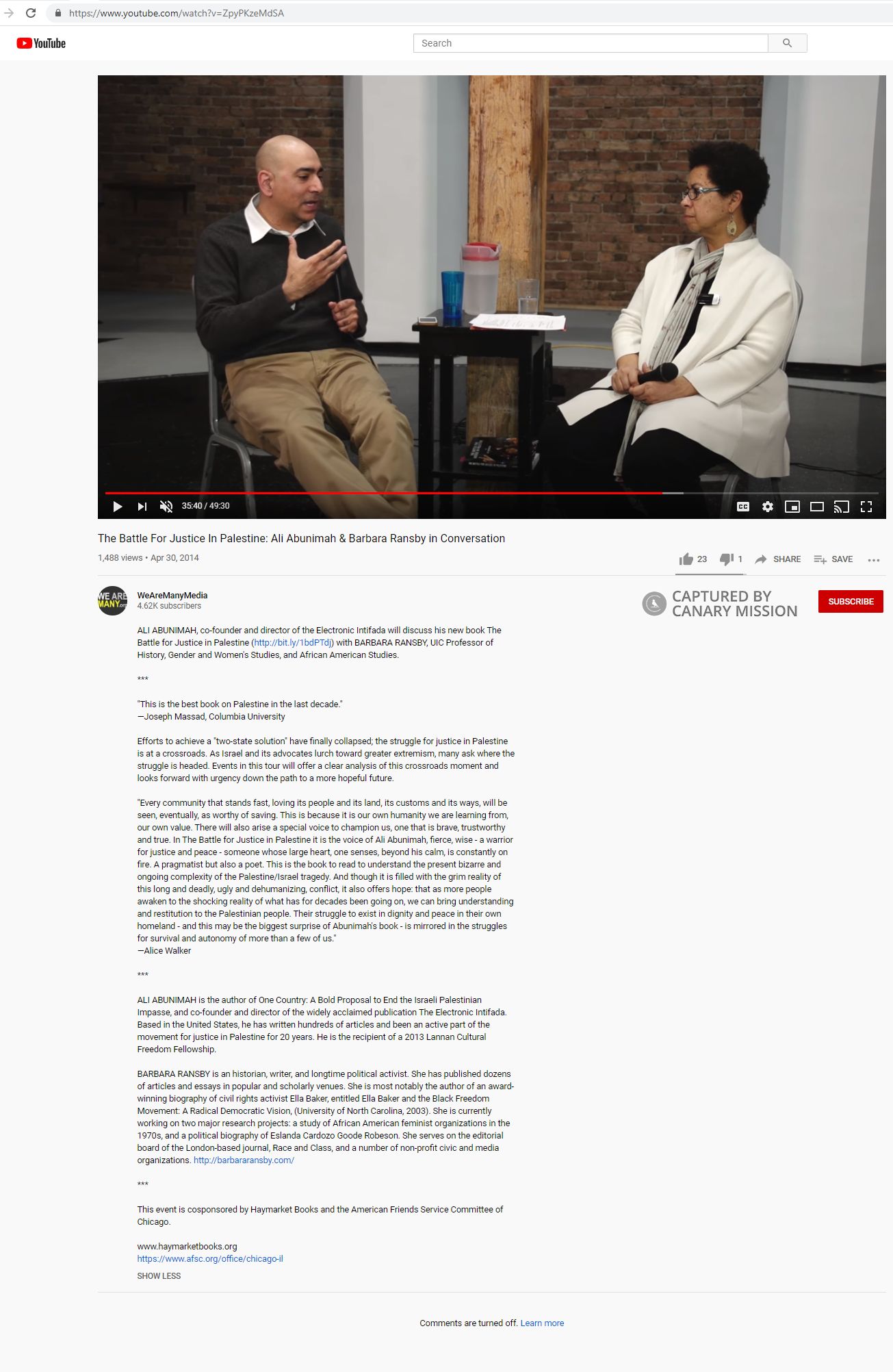 Barbara Ransby - Canary Mission