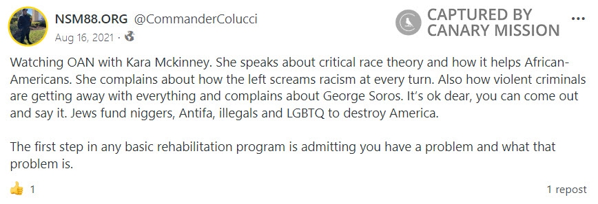 Burt Colucci - Canary Mission