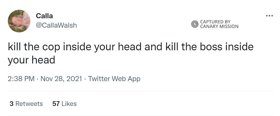 Calla Walsh - Canary Mission