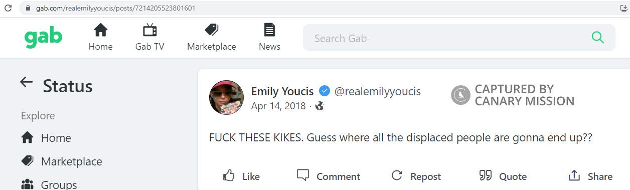 Emily Youcis - Canary Mission